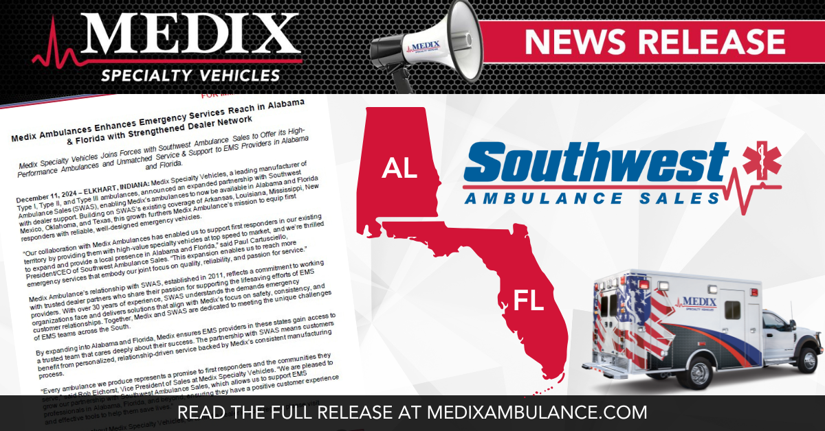 Medix Ambulances Enhances Emergency Services Reach in Alabama & Florida ...